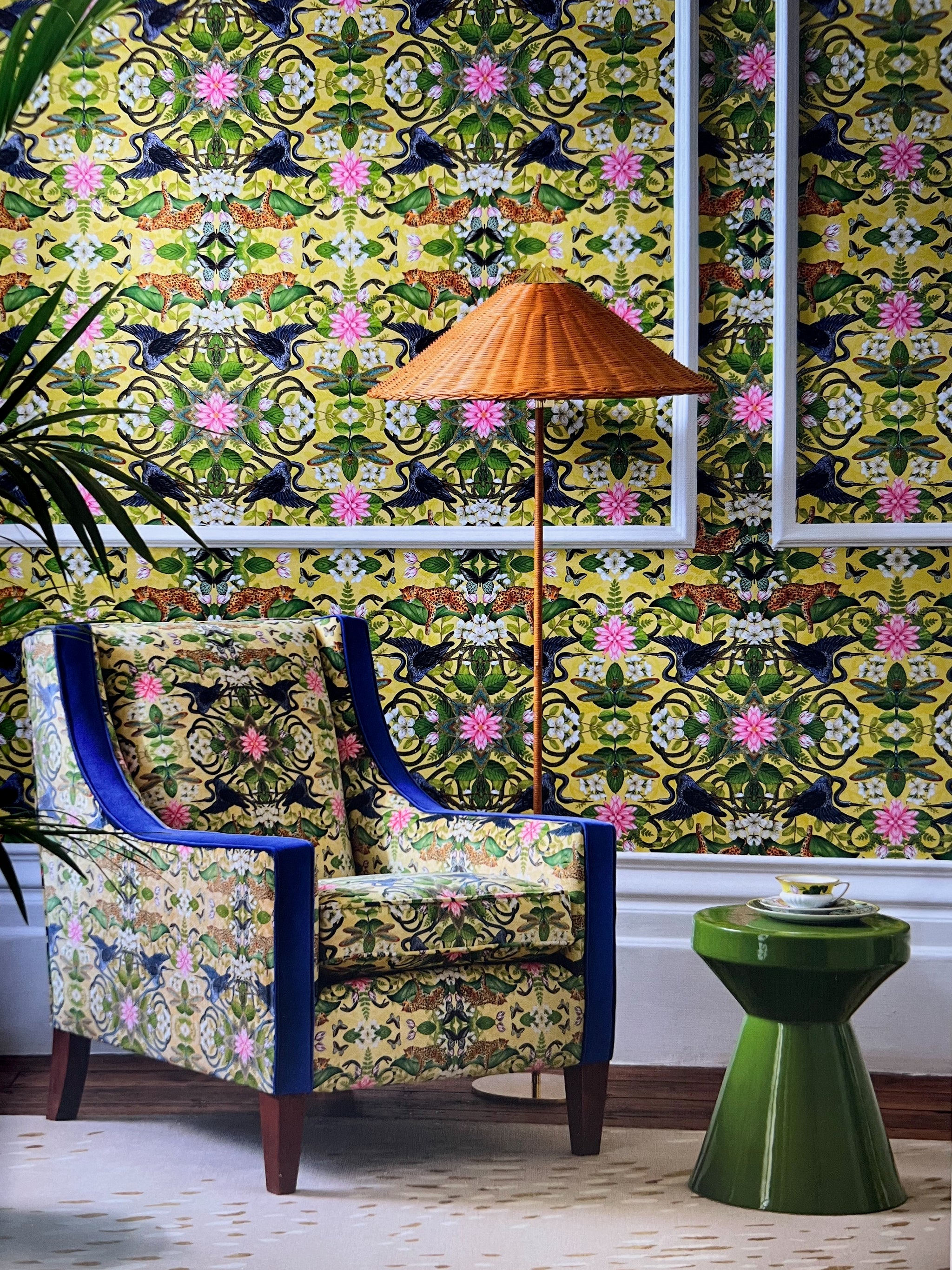 Clarke & Clarke Wallpaper Wonderlust Tea Story by Tropique Cushions ...